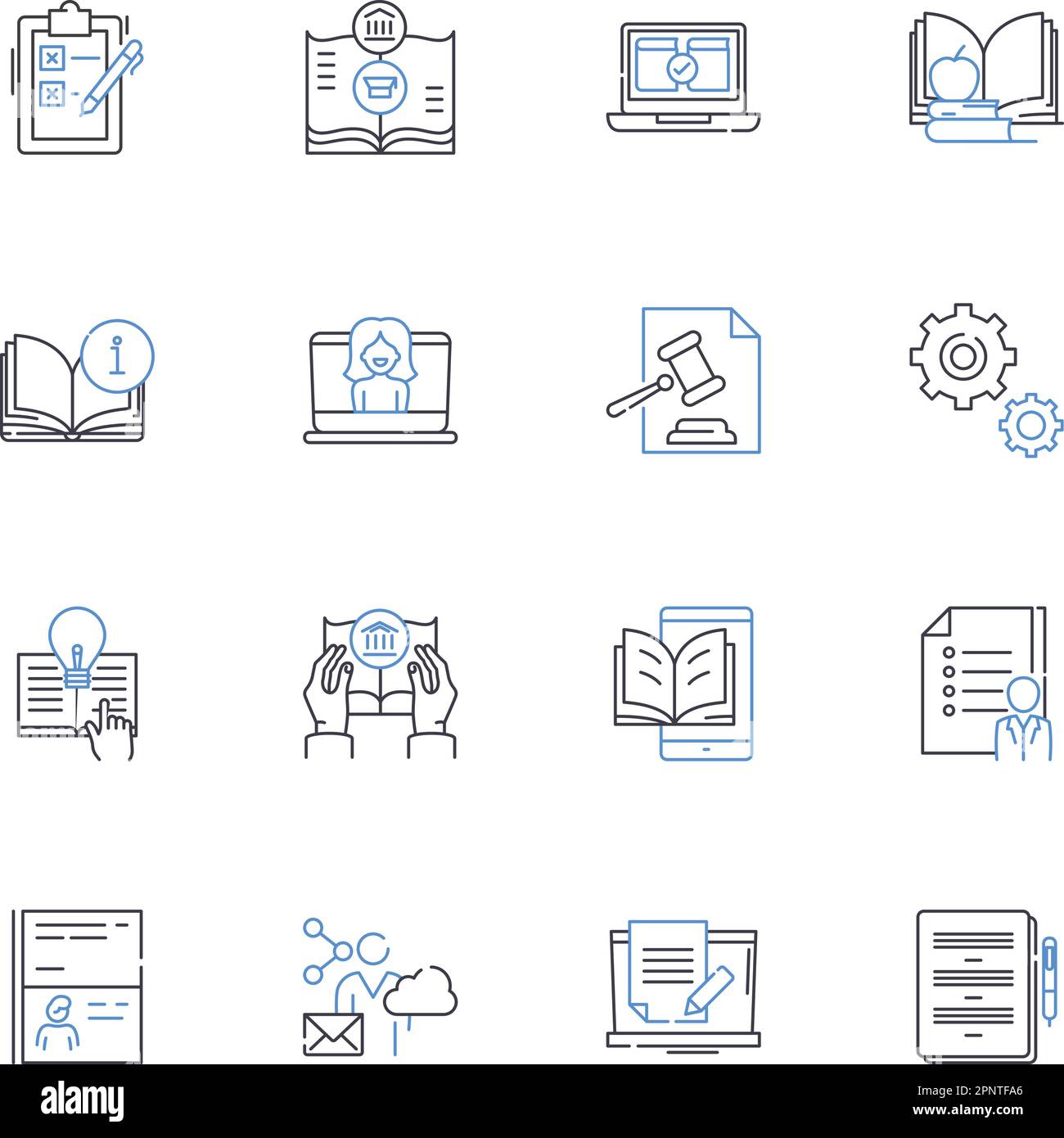 Writing instruments line icons collection. Pen, Pencil, Marker ...