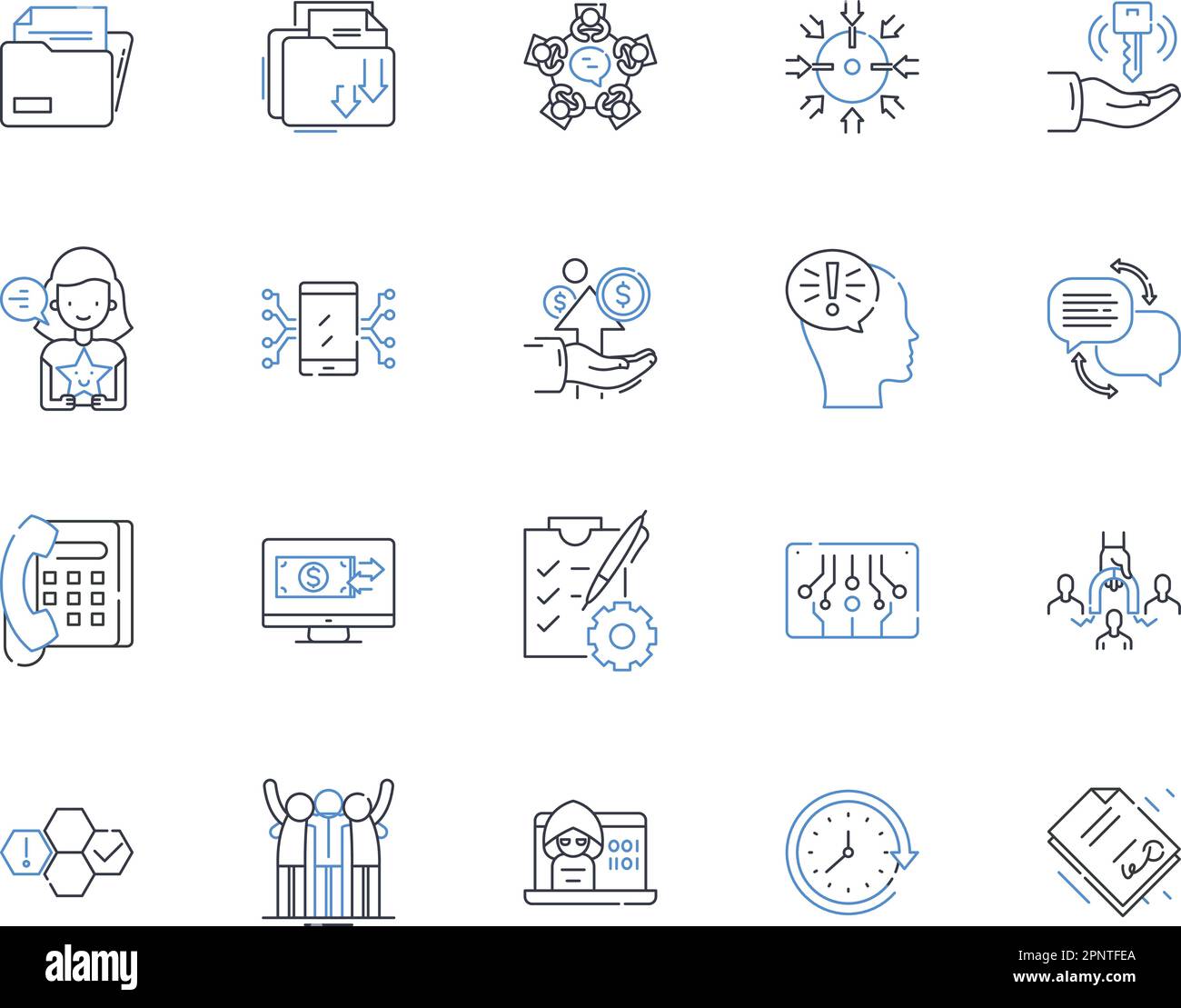 Company alliance line icons collection. Collaboration, Partnership ...