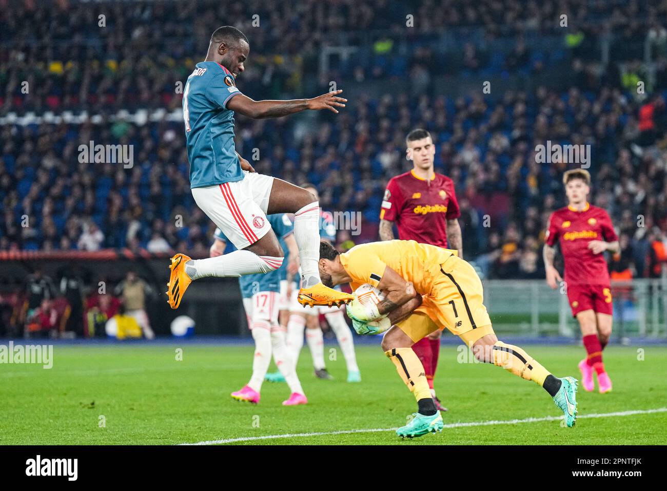 Rome, Italy. 20th Apr, 2023. Rome - Quilindschy Hartman of Feyenoord ...