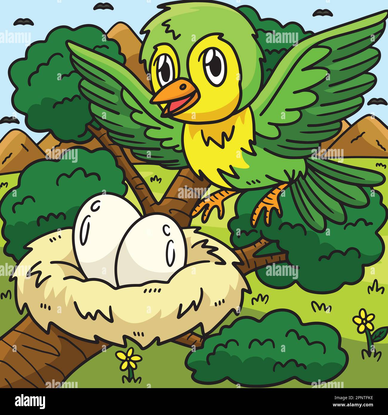 Bird Animal Colored Cartoon Illustration Stock Vector Image & Art - Alamy