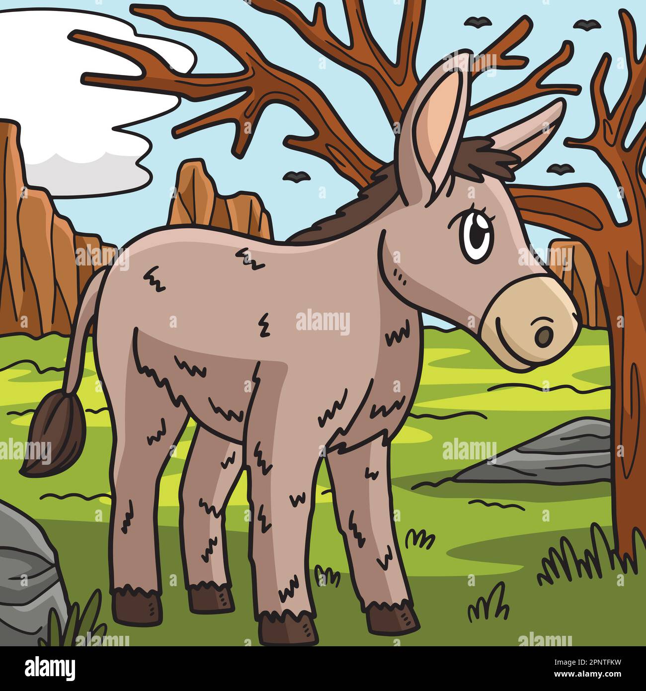 Bucking Donkey Cartoon