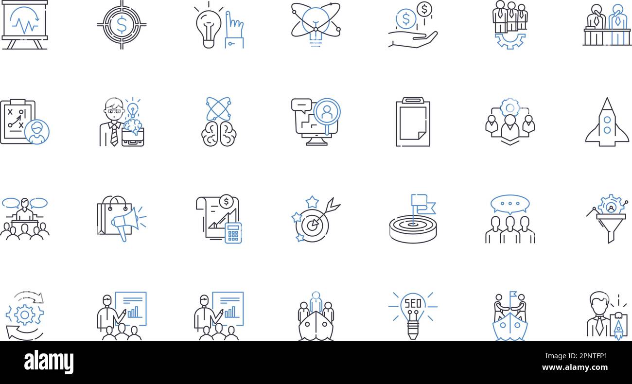 Future mapping line icons collection. Anticipation, Exploration ...