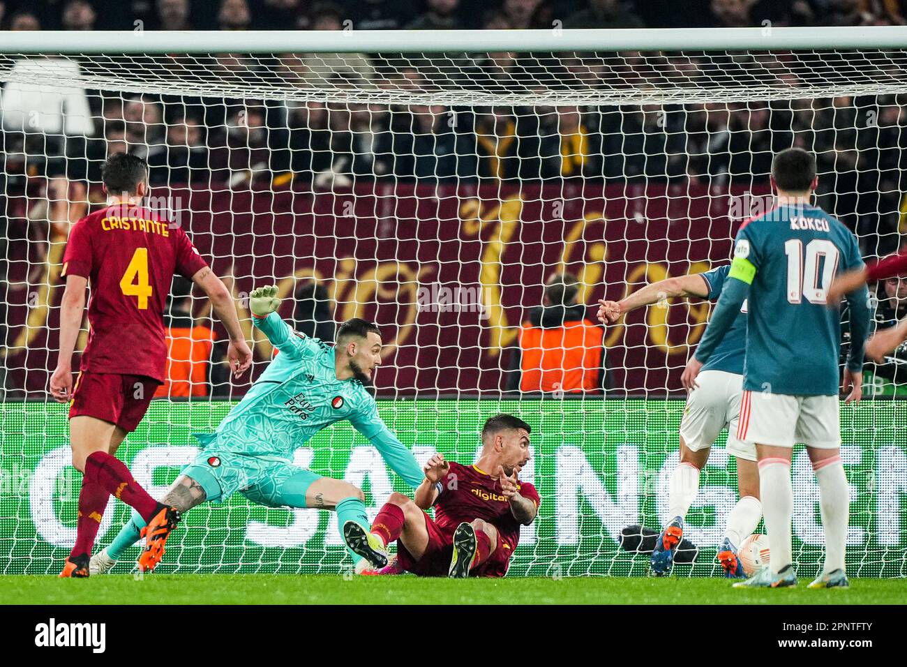 Rome, Italy. 20th Apr, 2023. Rome - Leonardo Spinazzola of AS Roma ...