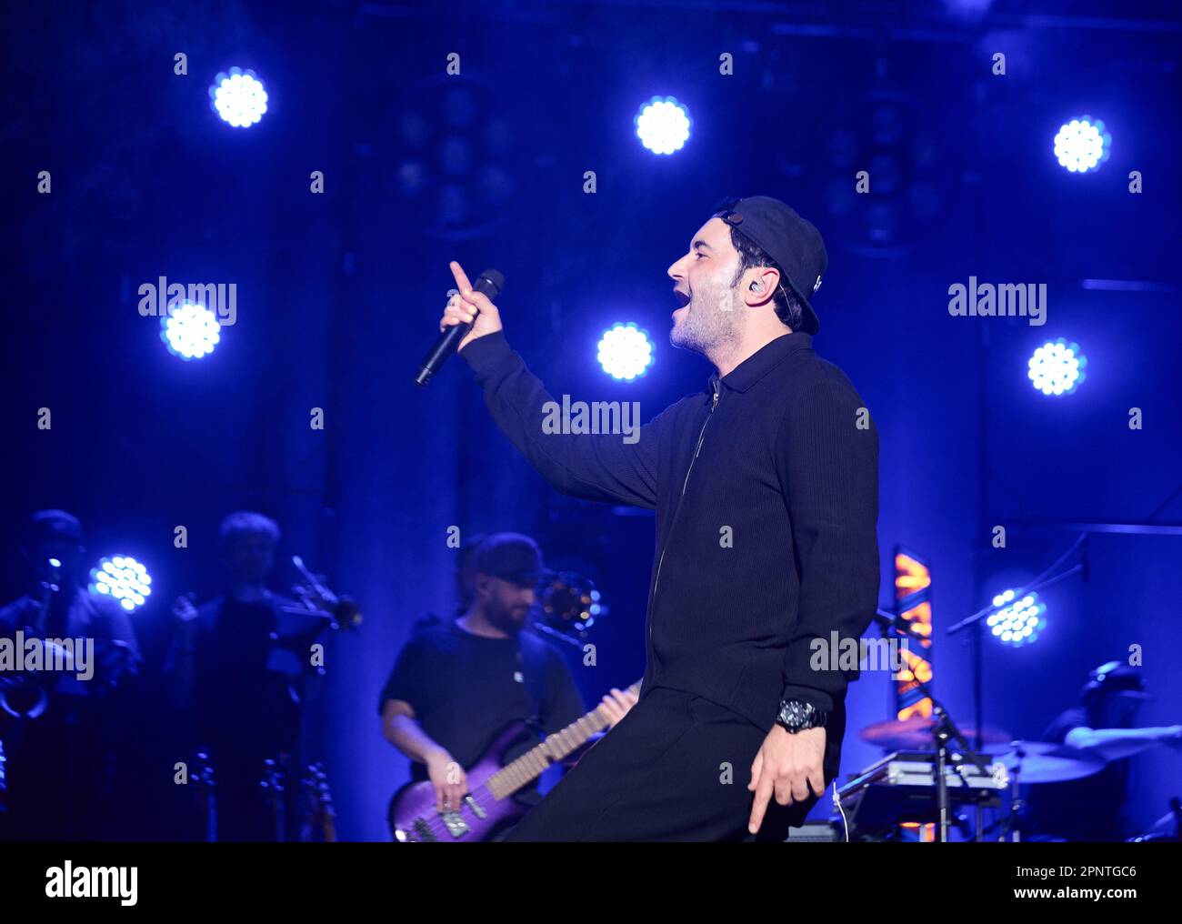 Berlin, Germany. 20th Apr, 2023. Singer Chefket performs on stage ...