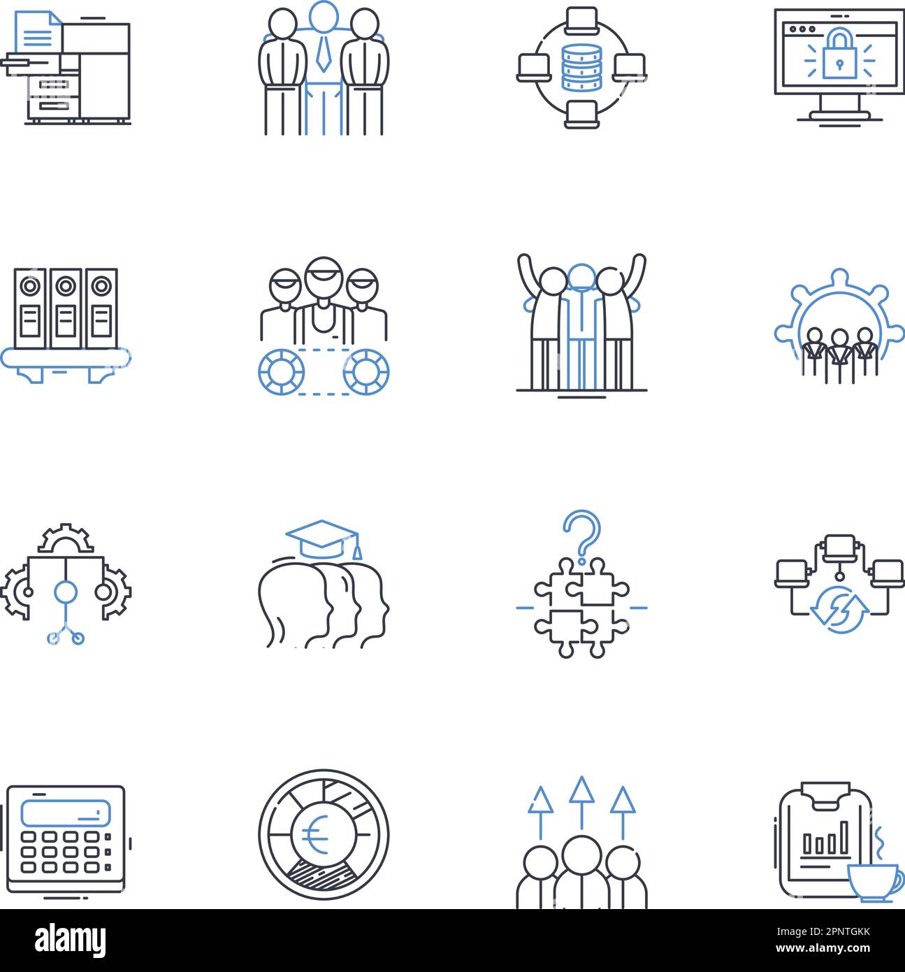 Professional Nerking Line Icons Collection Nerking Connections