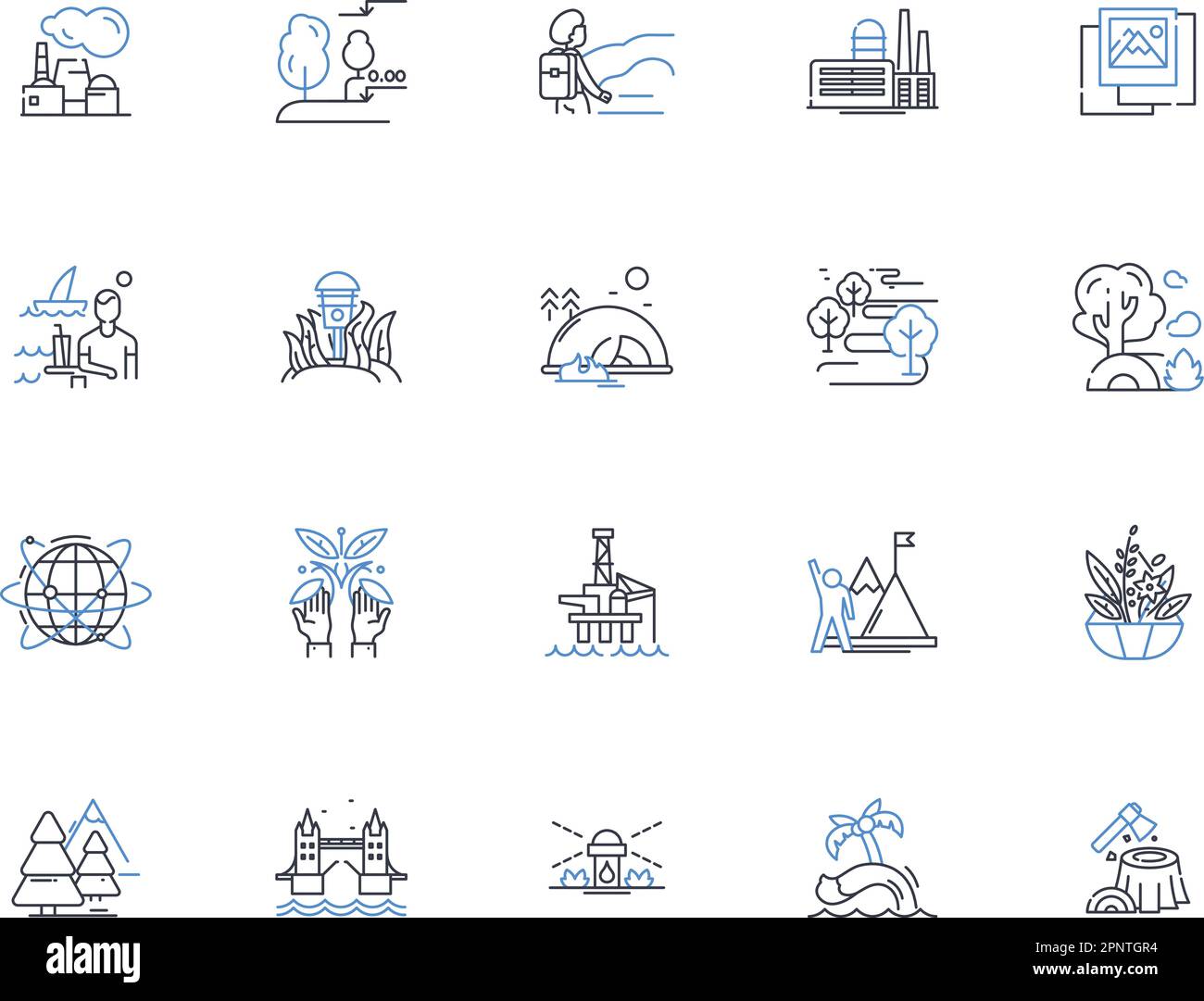 Beachscapes line icons collection. Seashore, Waves, Sandcastle ...