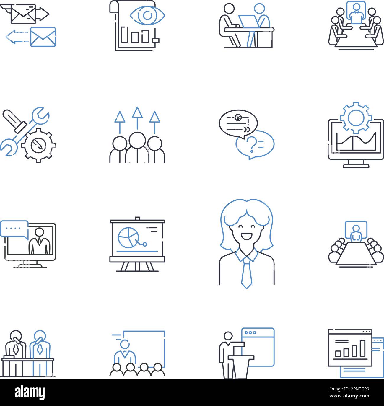 School faculty line icons collection. Professors, Teachers, Educators ...