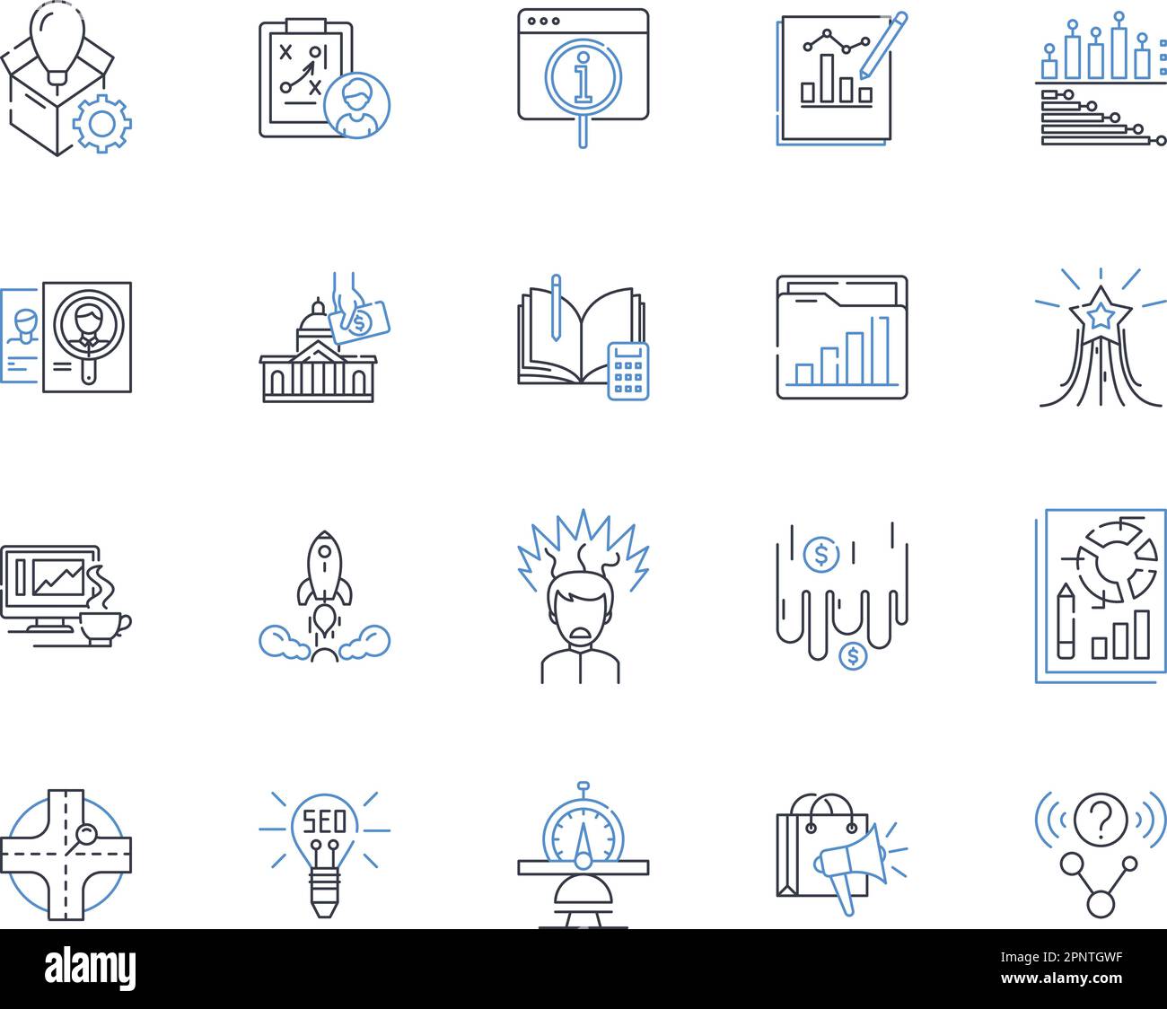 Ambition and Aspiration line icons collection. Drive, Passion, Goal ...