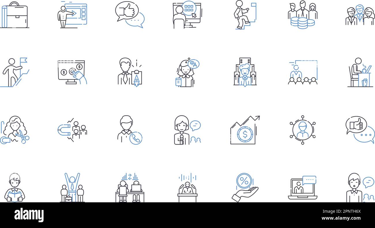 Employment occupation line icons collection. Career, Job, Profession ...