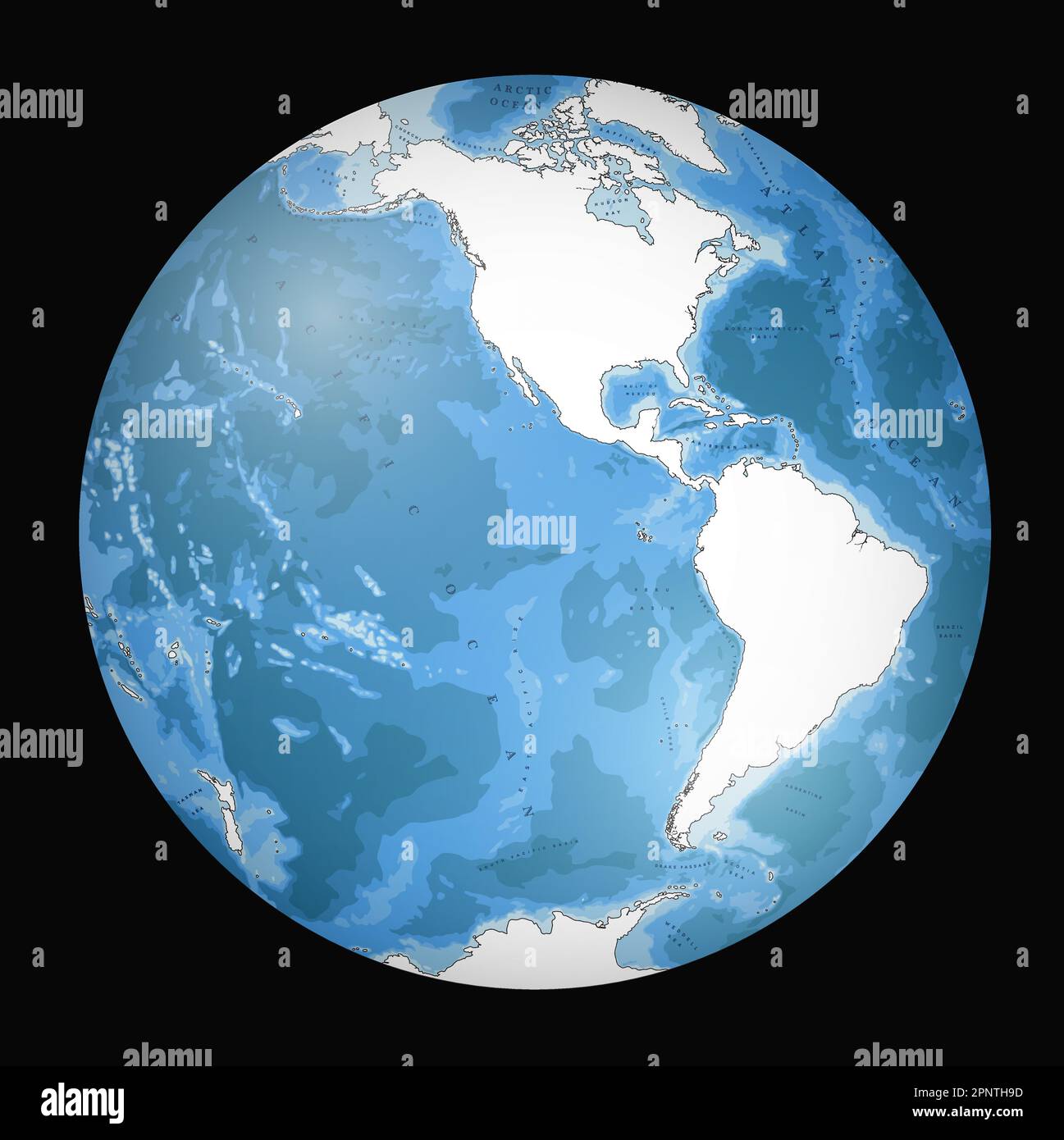 Highly detailed World Map silhouette in globe shape of Earth. Nicolosi ...