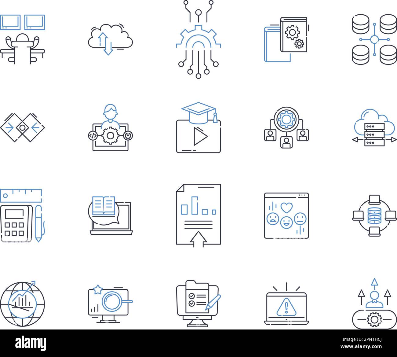 Internet equipment line icons collection. Modem, Router, Switch, Hub ... Internet equipment line icons collection. Modem, Router, Switch, Hub ...