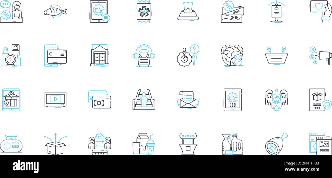 Regional business linear icons set. Localization, Proximity, Territory ...