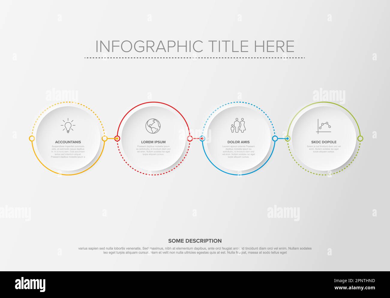 Vector process progress template diagram schema with four steps icons ...