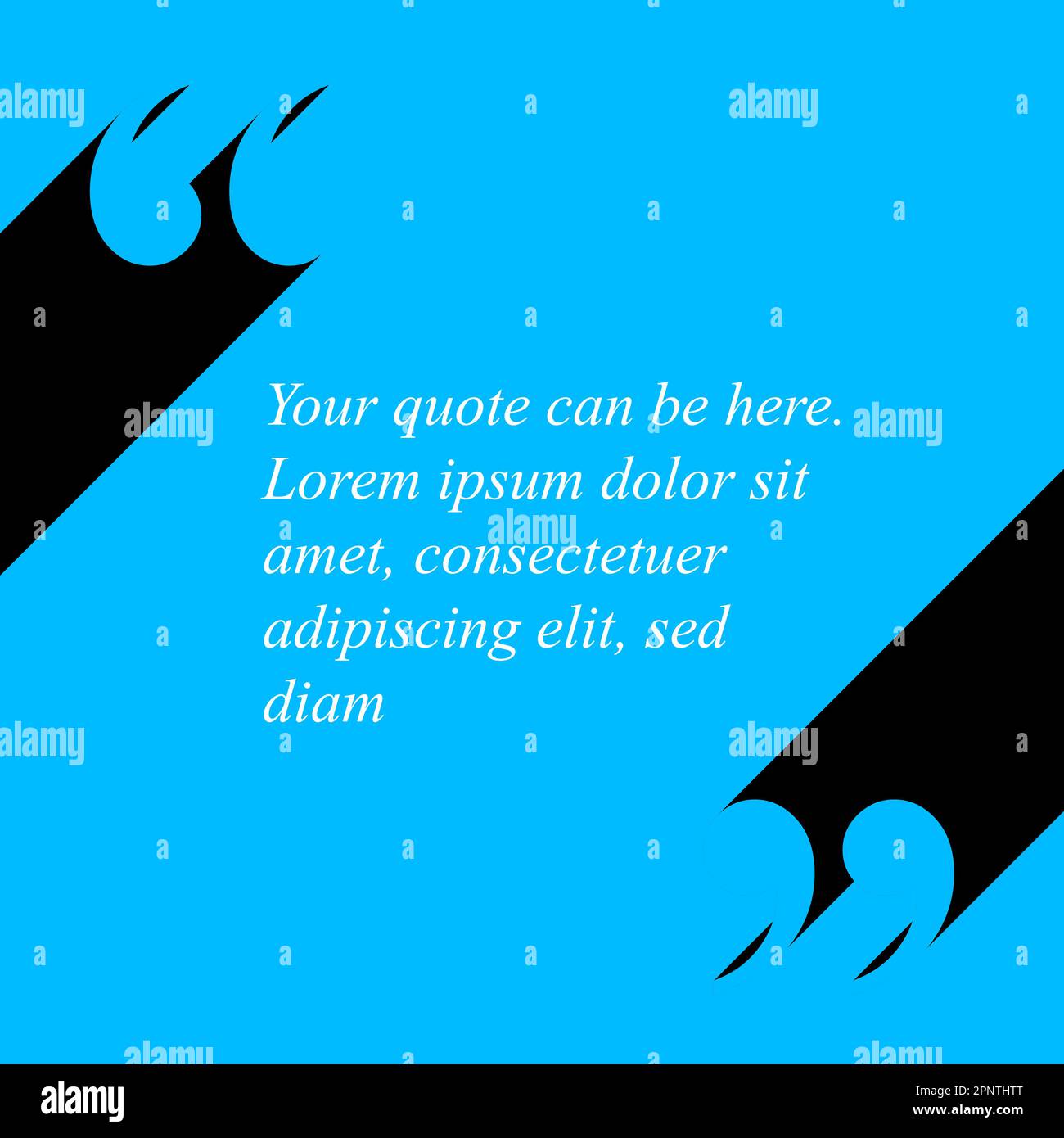Social media design blue quote layout template. Qotation presentation ...
