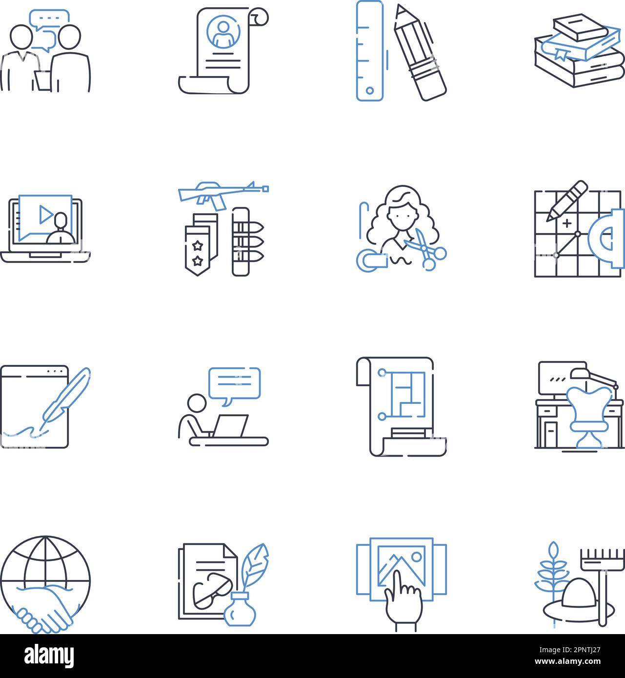 Free agent line icons collection. Independent, Unrestricted, Solo, Self ...