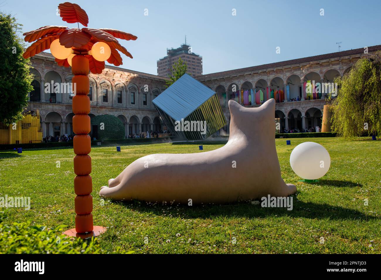 Milan Italy April 19th 2023:State University of Milan with artistic ...