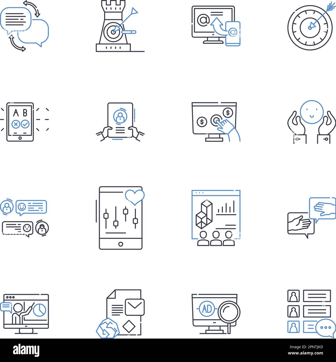 Electronically Stored Data Outline Icons Collection Backup Cloud Encryption Security