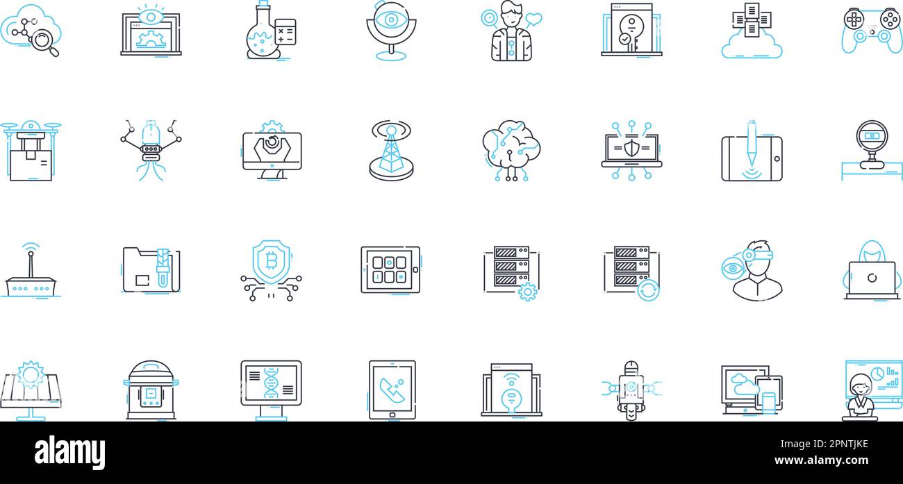 Universal science linear icons set. Cosmos, Cosmology, Physics ...