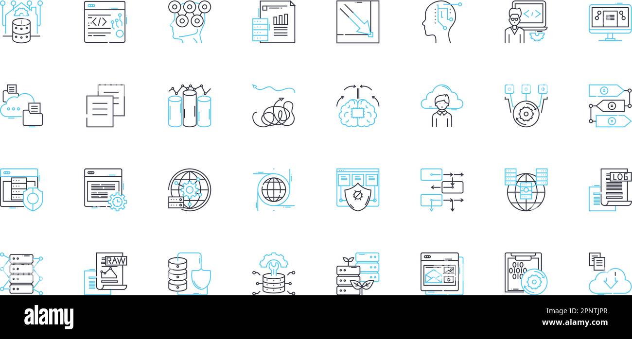 Mtary governance linear icons set. Leadership, Democracy ...
