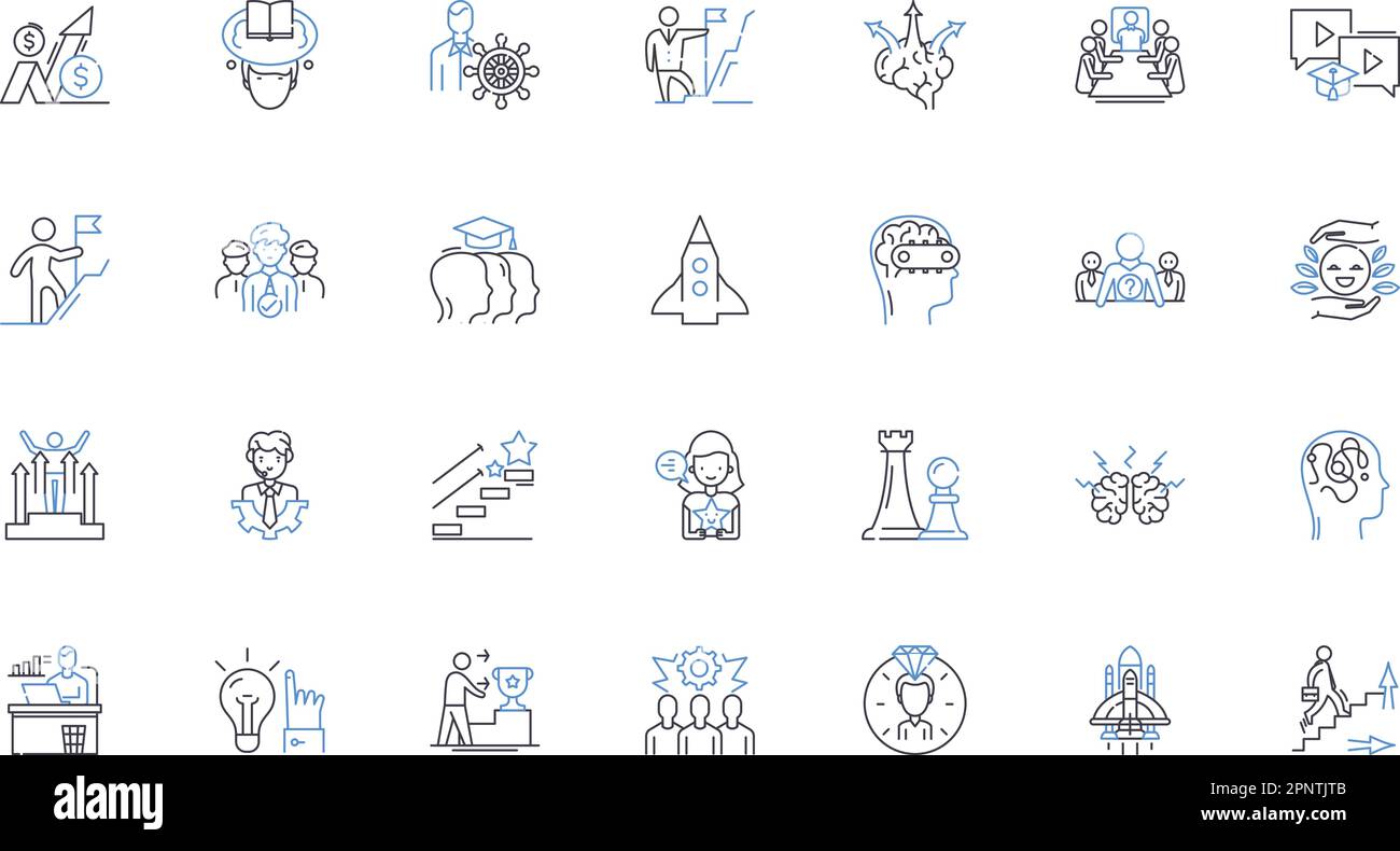 Dominion line icons collection. Power, Control, Authority, Sovereignty ...