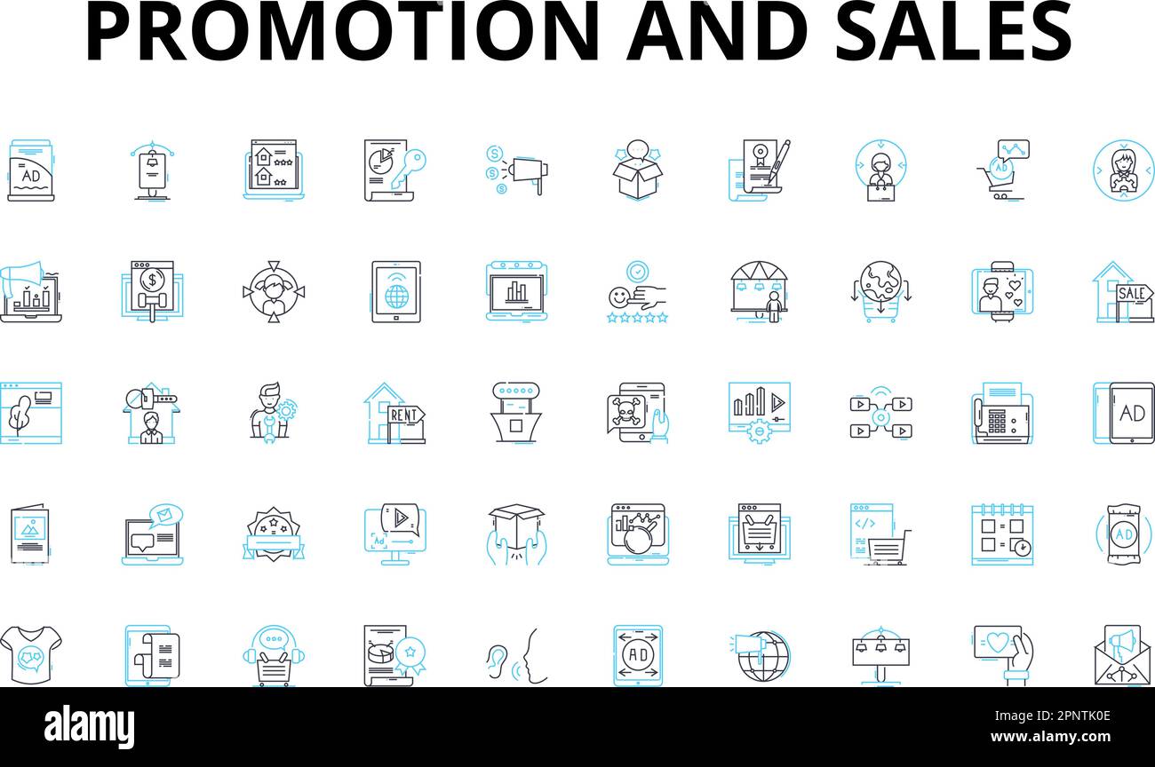 Promotion and sales linear icons set. Discounts, Offers, Coupons ...