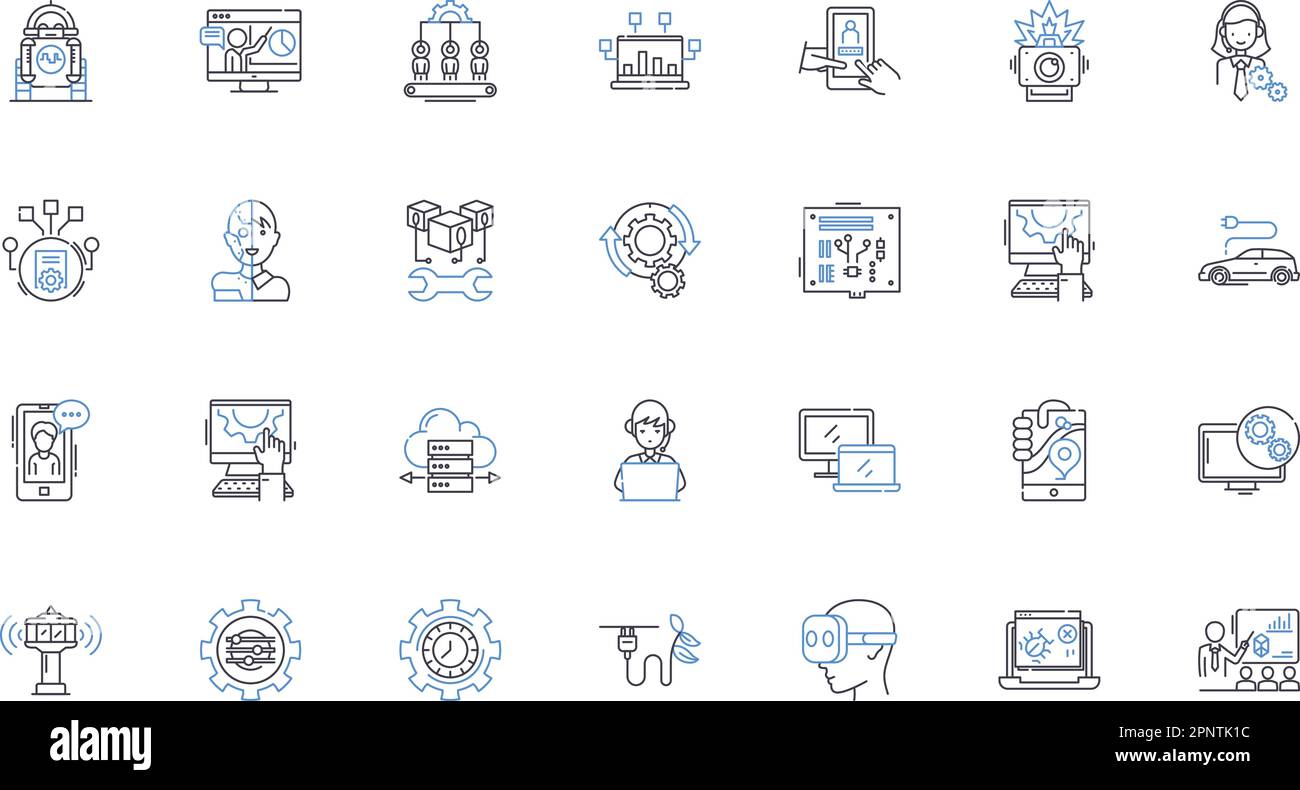 Wearable technology line icons collection. Fitness, Health, Smartwatch ...