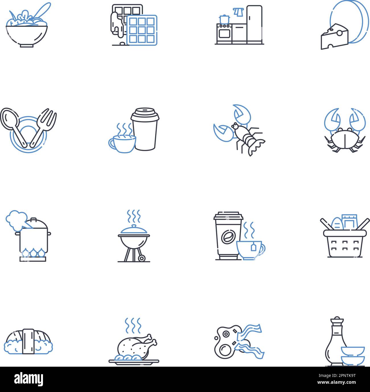 Chef's workshop line icons collection. Culinary, Cooking, Technique ...