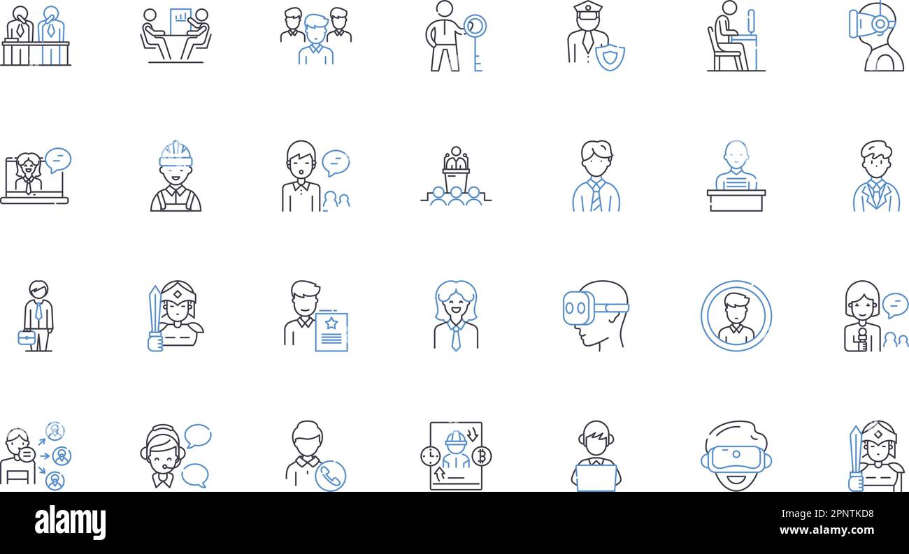 Vocation line icons collection. Calling, Destiny, Mission, Purpose ...