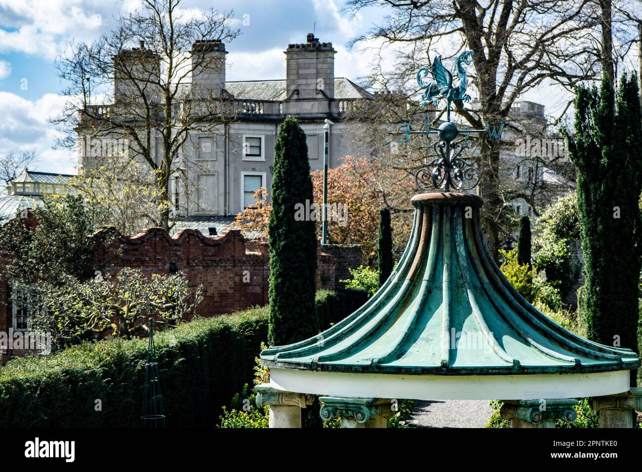 A vintage weather vane in the Farmleigh Estate in Dublin, Ireland Stock ...