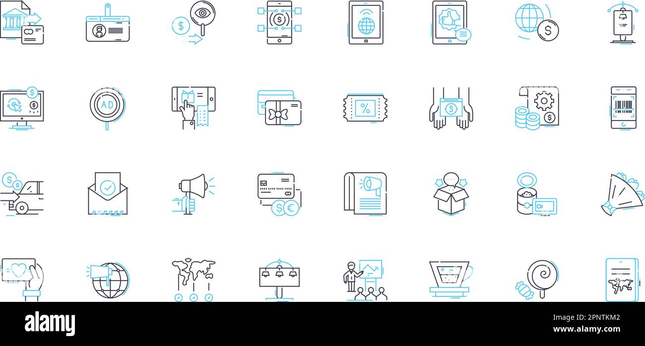 Running sprinting linear icons set. Speed, Endurance, Power, Agility ...