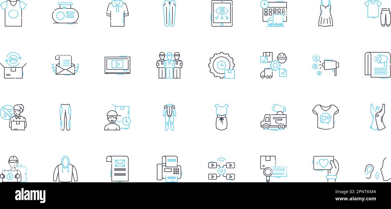 Shipping Services linear icons set. Logistics, Freight, Cargo ...