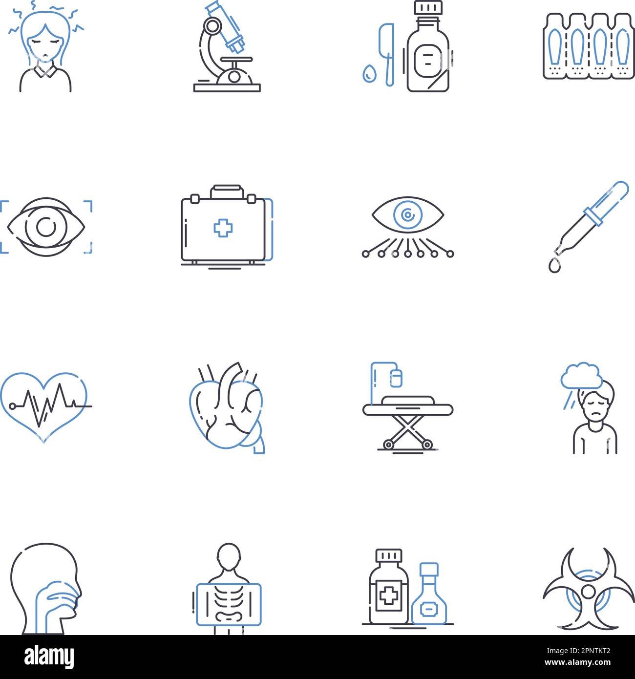 Preventative care line icons collection. Screening, Vaccinations ...