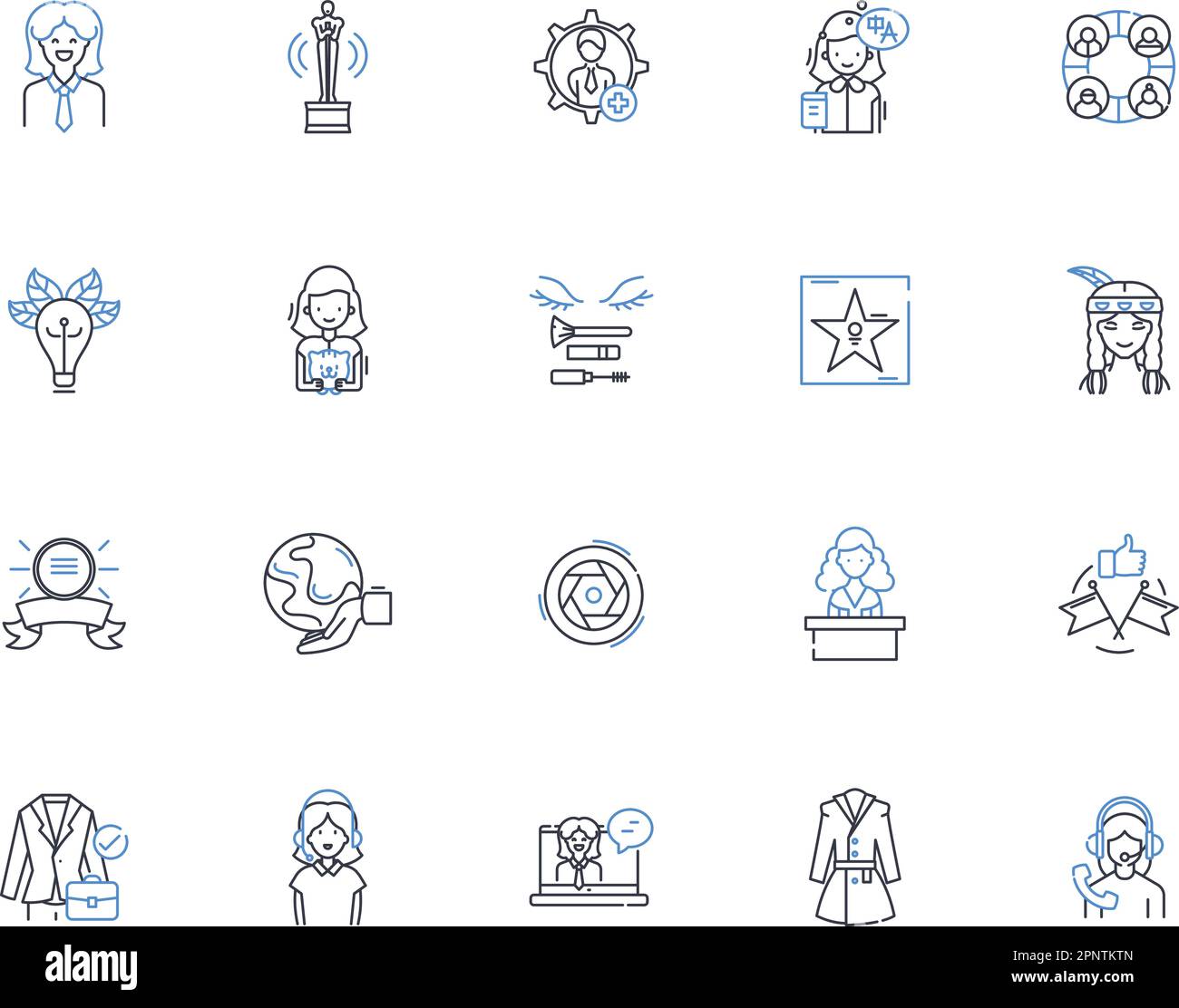 Women's advocacy line icons collection. Empowerment, Equality ...