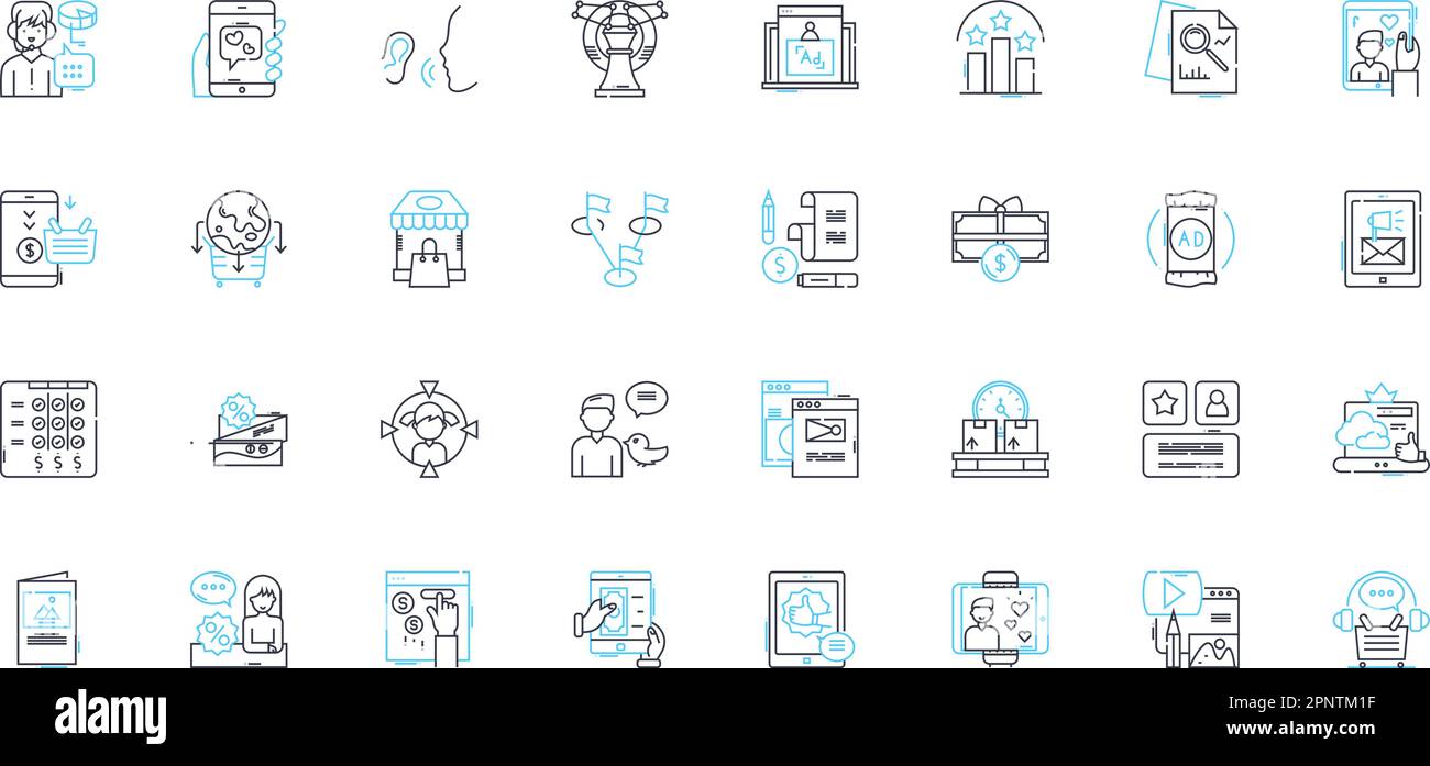 Mobile nerking linear icons set. Wi-Fi, LTE, Hotspot, Signal, Roaming ...
