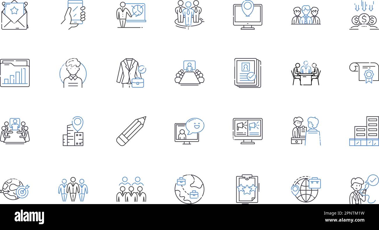 Advertising Agency line icons collection. Creativity, Marketing ...