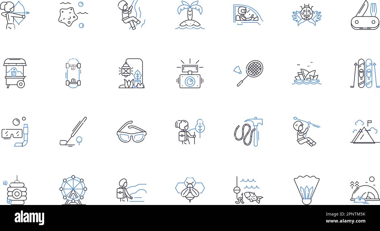 Respite line icons collection. Break, Relief, Pause, Rest, Calm ...