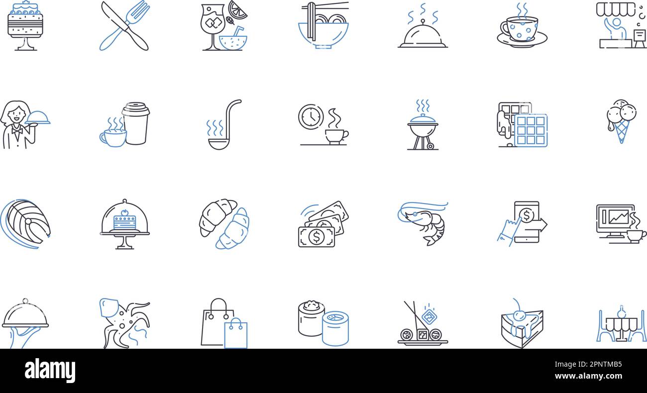 Tavern line icons collection. Ale, Bar, Brewery, Cask, Cheer, Drink ...