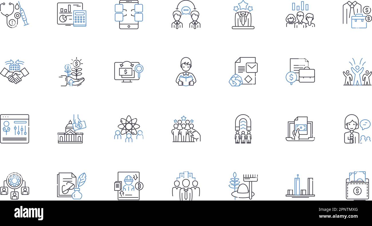 Growth organizations line icons collection. Optimization, Expansion ...