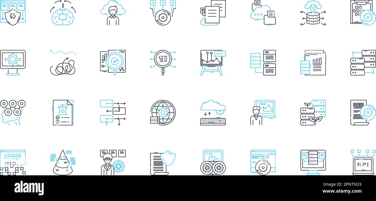 Performance Evaluation Linear Icons Set Metrics Appraisal Evaluation