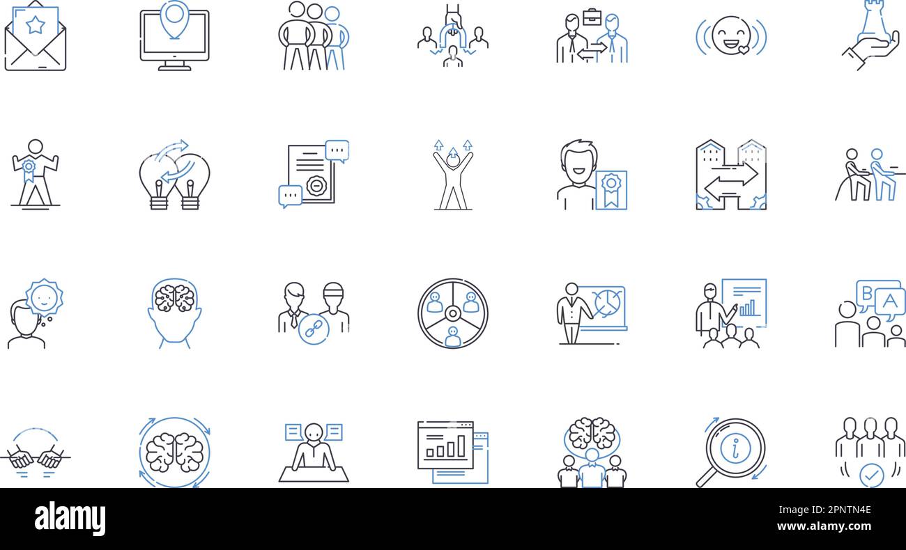 Enterprise profession line icons collection. Leadership, Management ...