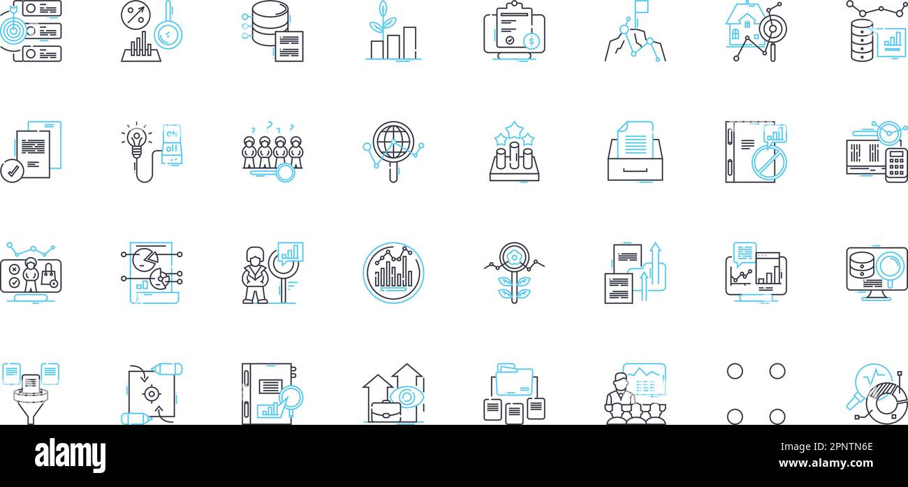 Performance interpretation linear icons set. Artistry, Expression ...