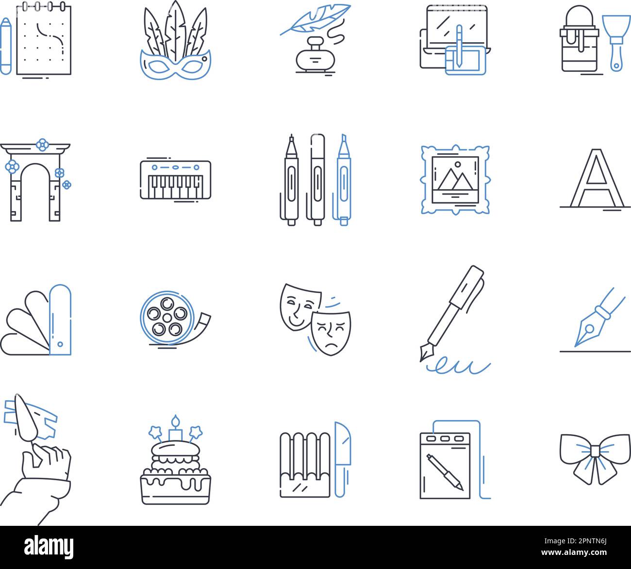 Proactive endeavor line icons collection. Initiative, Determination ...