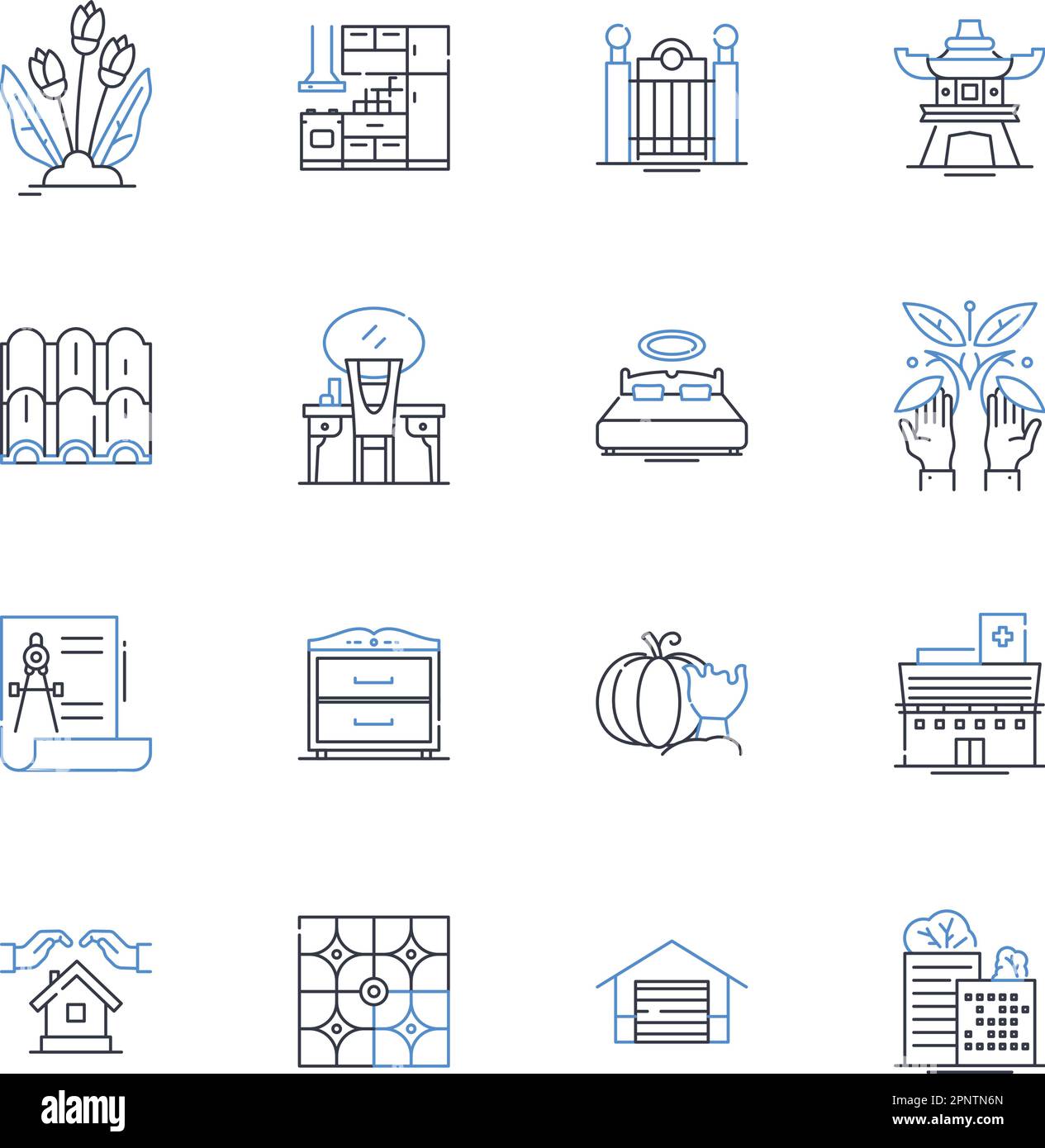 Food market line icons collection. Produce, Groceries, Organic, Meat ...