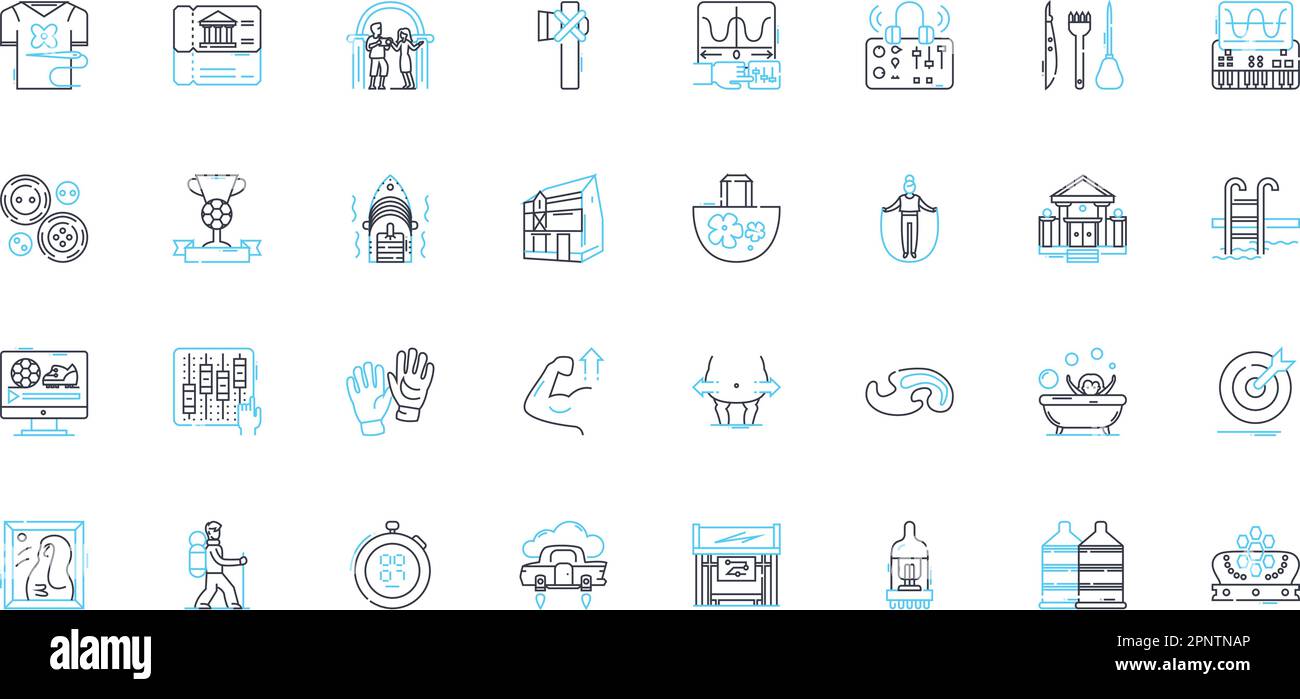 Skill Sessions linear icons set. Agility, Balance, Coordination ...