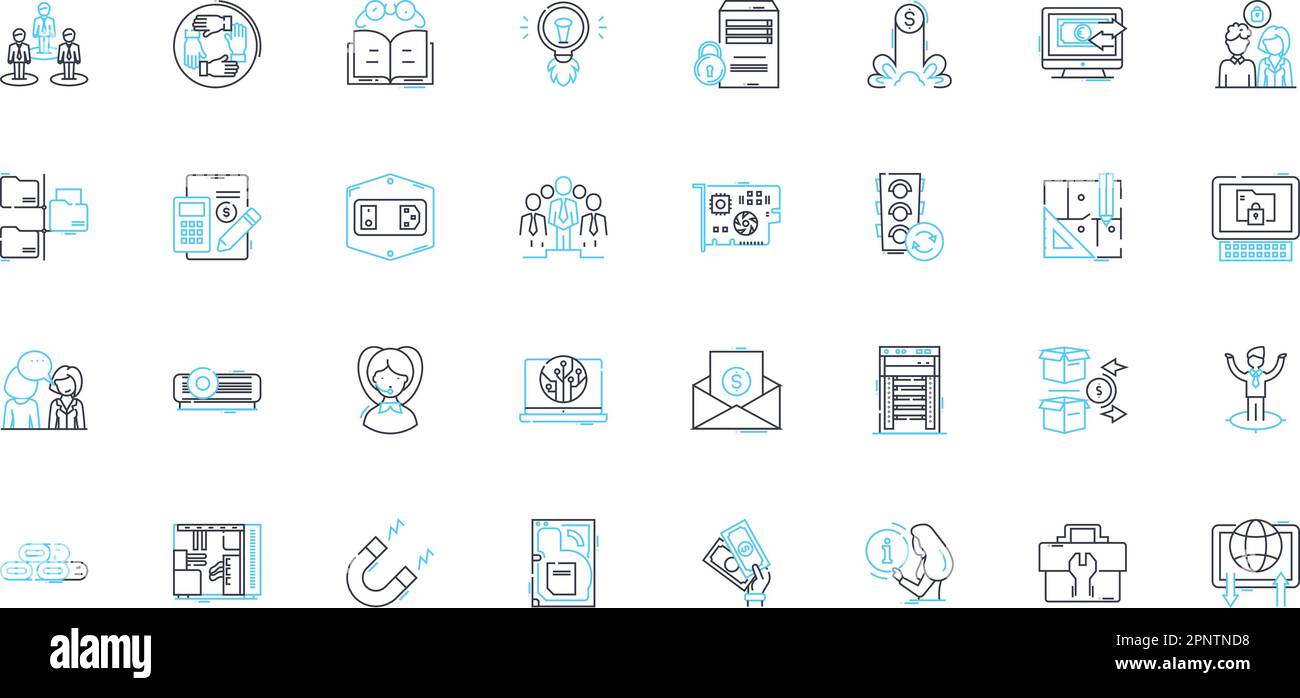 Web Based Marketplace Linear Icons Set E Commerce Platform Transactions Marketplace Bidding