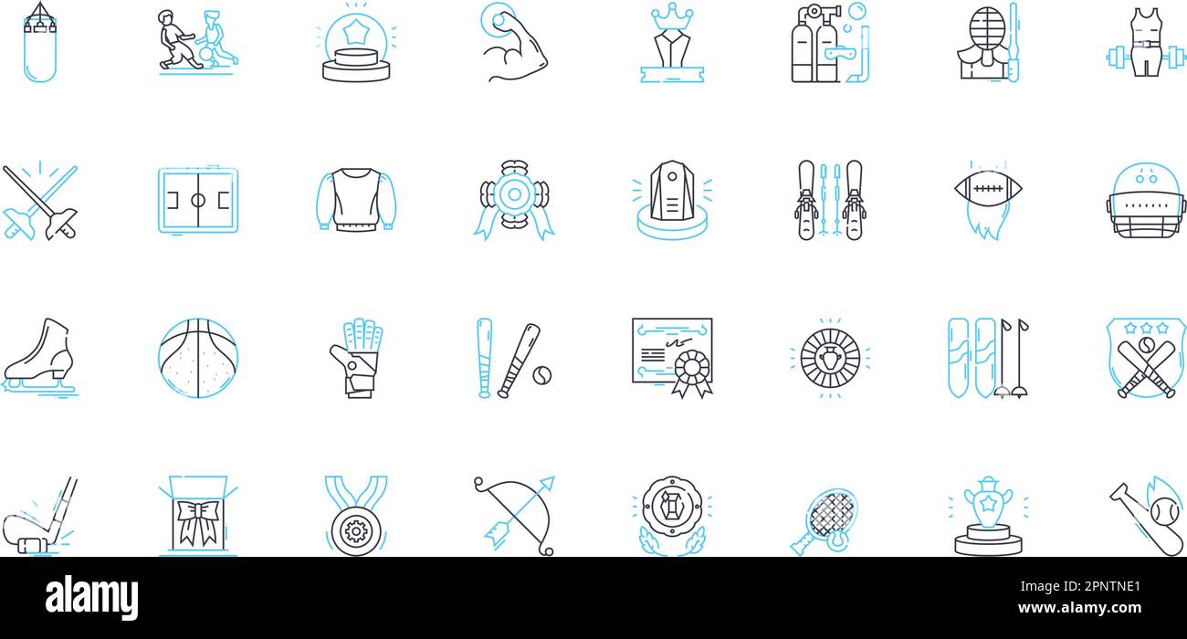 Supervision Oversight linear icons set. Surveillance, Management ...