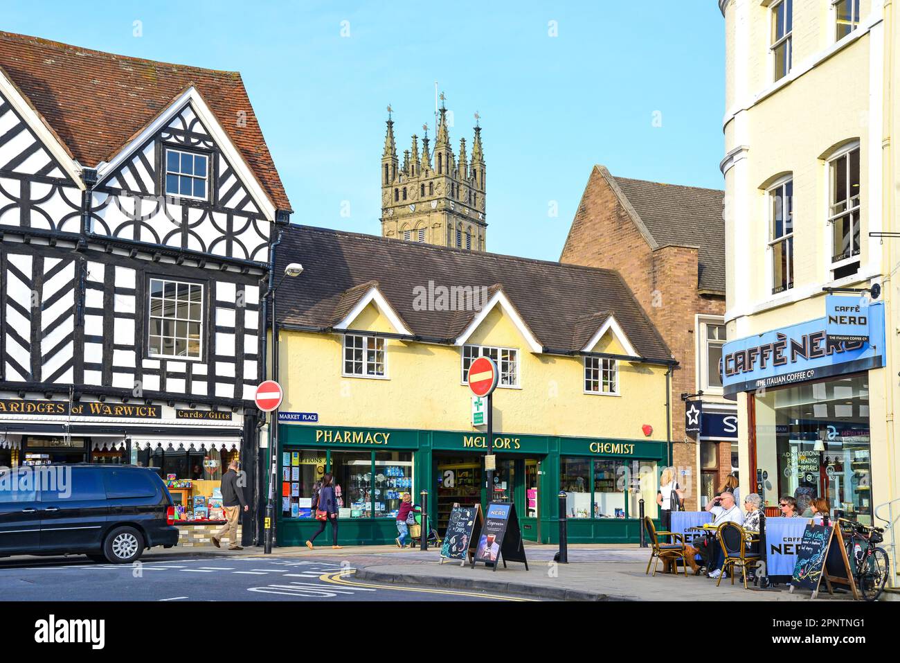 Market Square, Warwick, Warwickshire, England, United Kingdom Stock ...