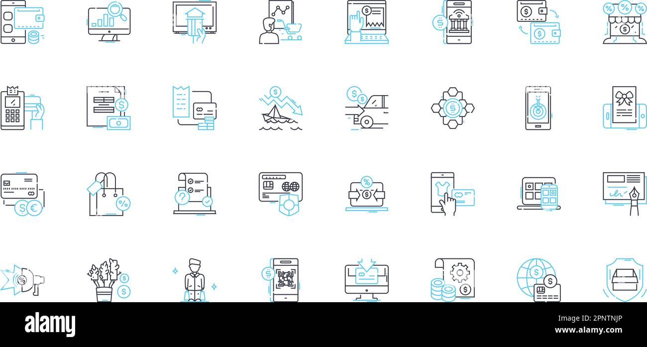 User exploration linear icons set. Research, Insight, Observation ...
