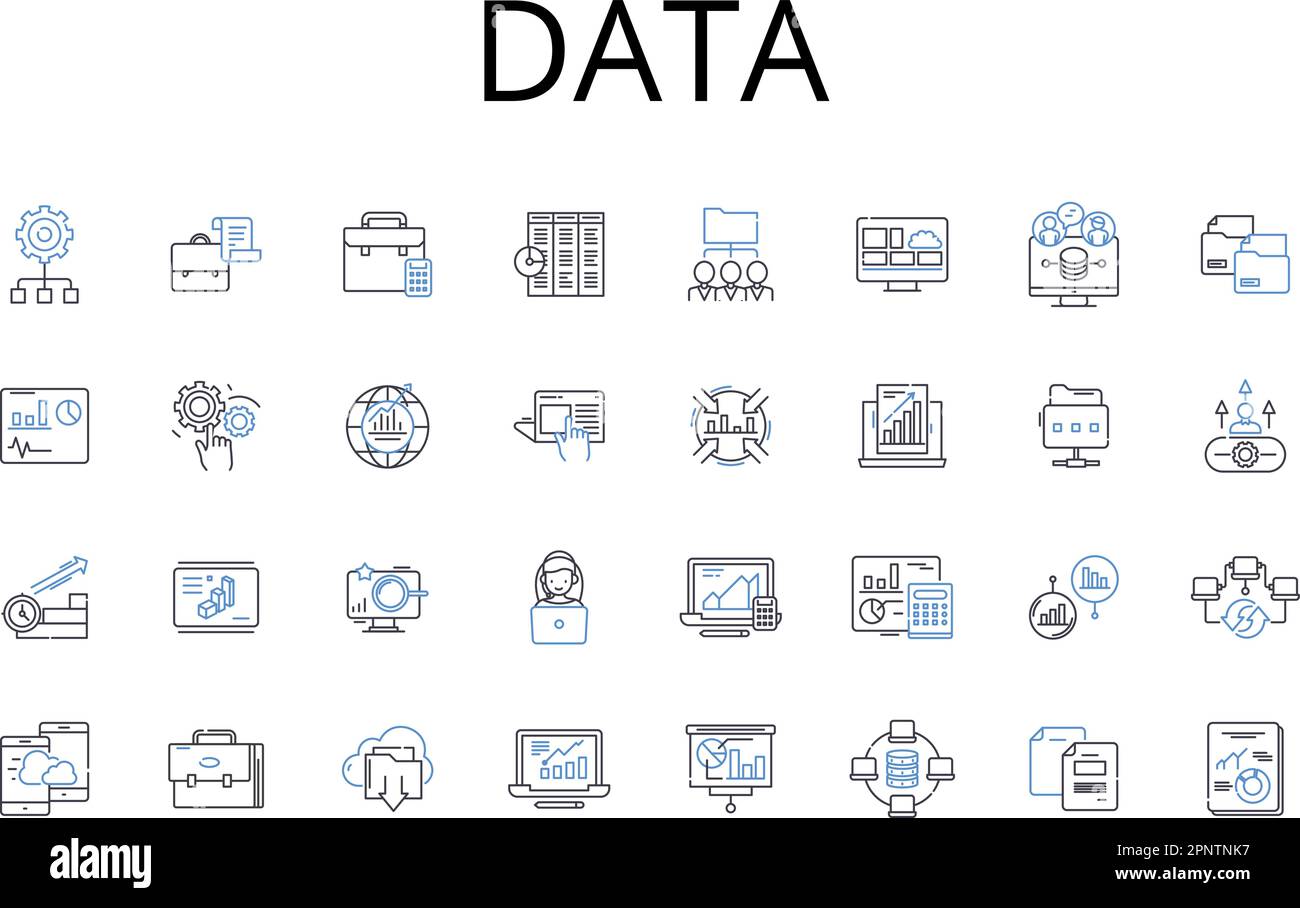 Data line icons collection. Information, Facts, Figures, Stats, Records ... Data line icons collection. Information, Facts, Figures, Stats, Records ...