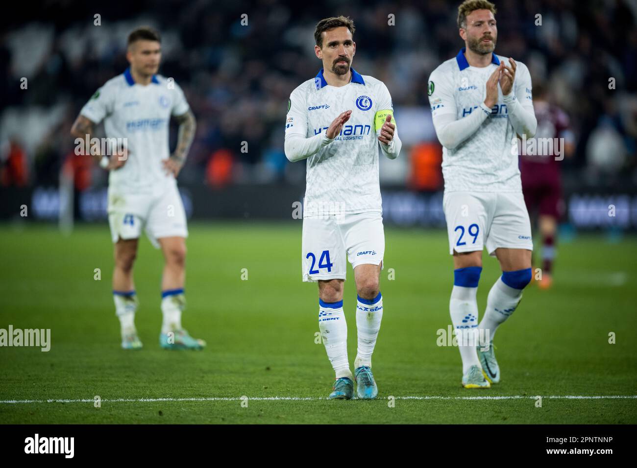 London, UK. 20th Apr, 2023. Gent's Sven Kums and Gent's Laurent ...